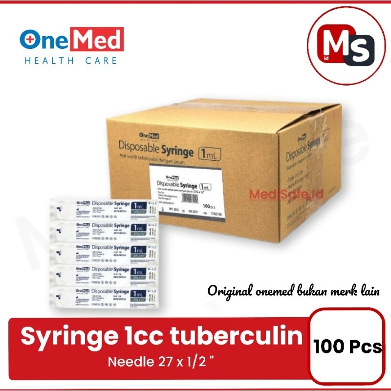 Jual Syringe 1ml Steril Alat Suntik Medis Spuit 1cc Isi 100 Pcs / Box ...