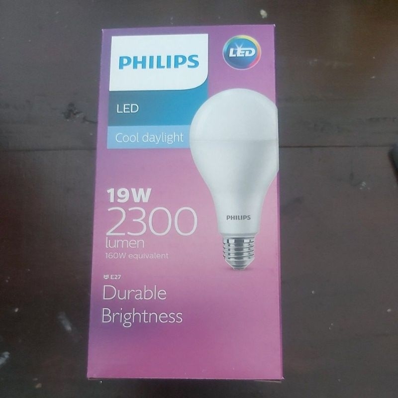 Jual LED Philips 19W LED E 27 Cool Daylight (Putih) | Shopee Indonesia