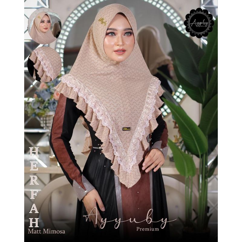 Jual hijab instan herfah by ayyuby|hijab renda|hijab rempel|hijab ...