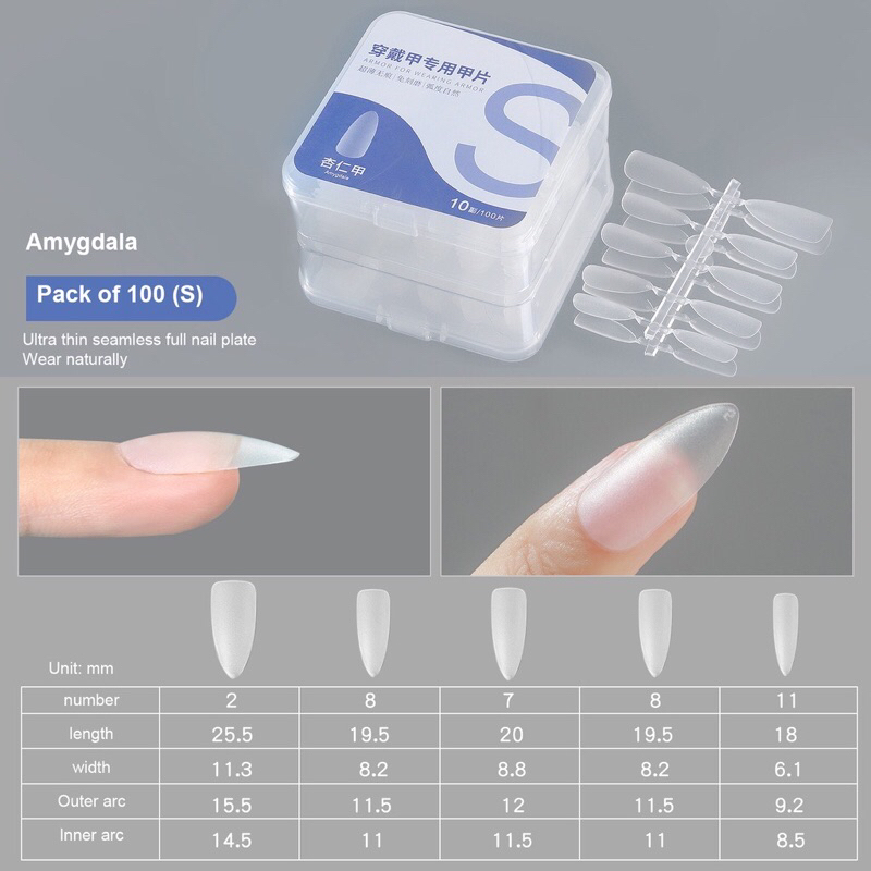 Jual NAIL SOFT TIP PREMIUM ISI 100PCS PER SET FOR NAIL EXTENSION KUKU ...