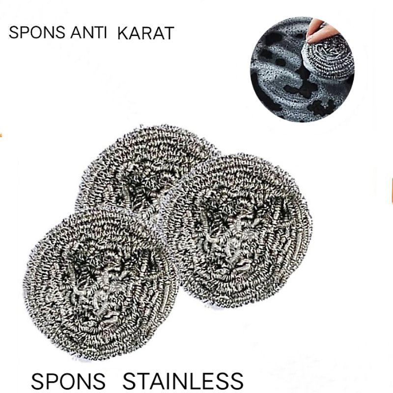 Jual SPONS CUCI STAINLESS BESAR / 1 PCS | Shopee Indonesia