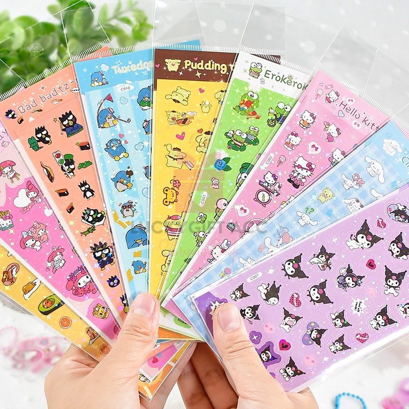 Jual 1 lembar sticker sanrio motif kuromi melody cinamoroll lucu murah ...