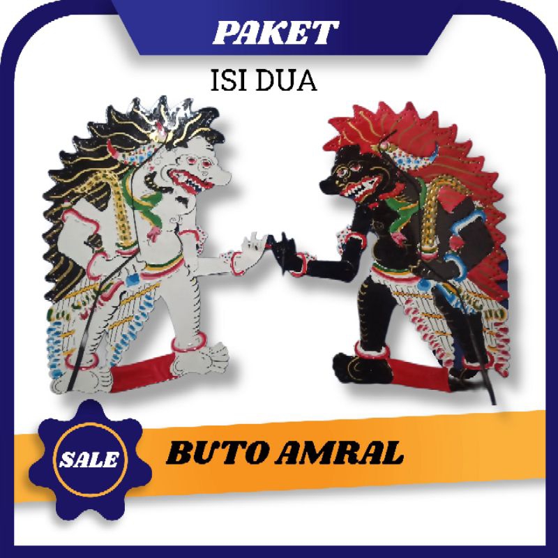 Jual PAKET WAYANG BUTO AMRAL ISI 2 WAYANG TOKOH WAYANG KULIT BAHAN ...