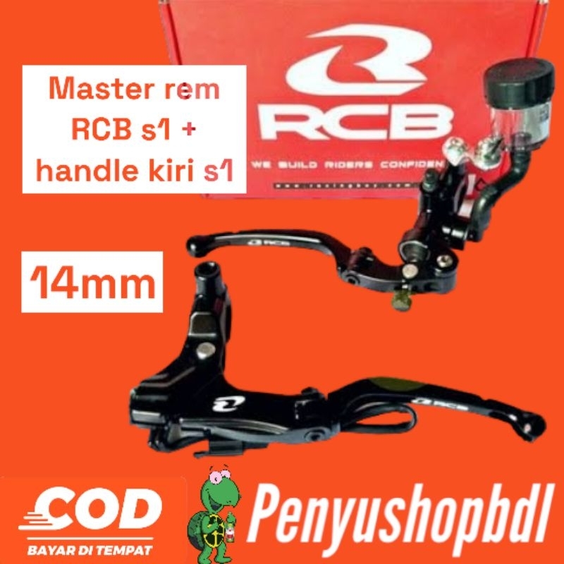 Jual master rem RCB S1 14mm + handle kiri s1 cable universal motor ...