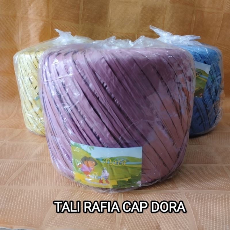 Jual Tali Rafia Cap dora 1KG [WARNA RANDOM]/Tali Rafia 1kg/Tali ...