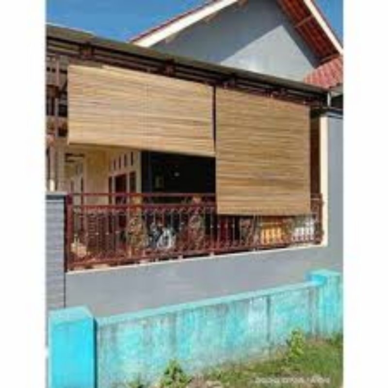 Jual krey bambu gulung untuk jendela atau pintu tirai bambu warna natural | Shopee Indonesia