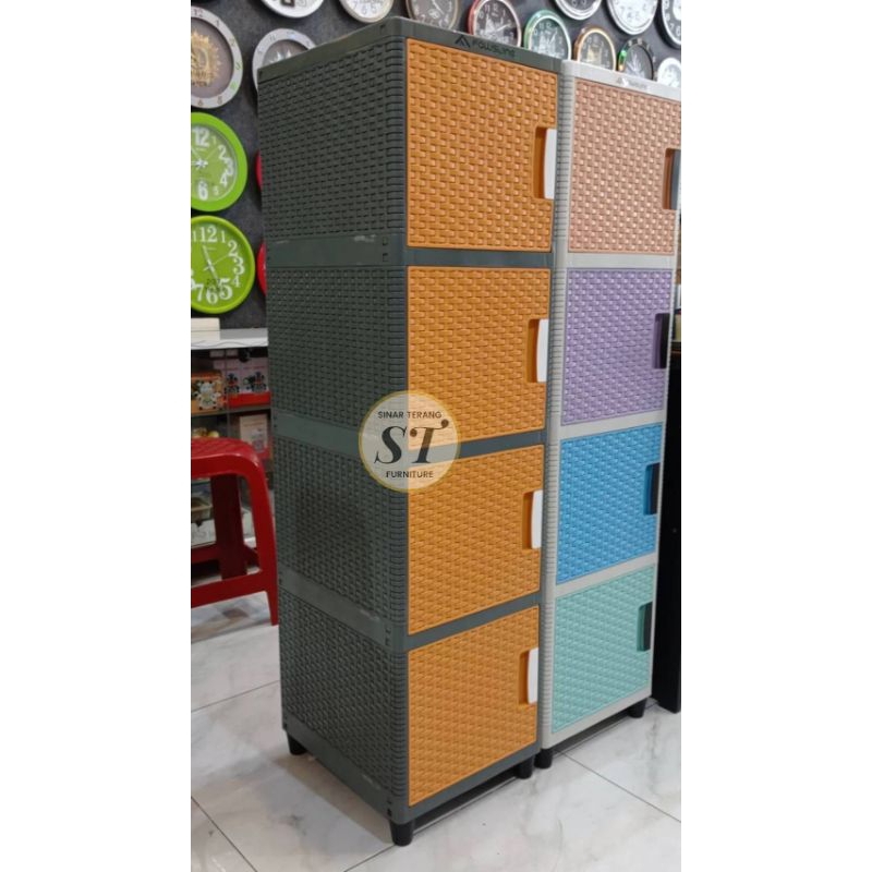 Jual Lemari Rak Plastik Serbaguna Fawsline Swing 3 Tingkat 4 Tingkat ...