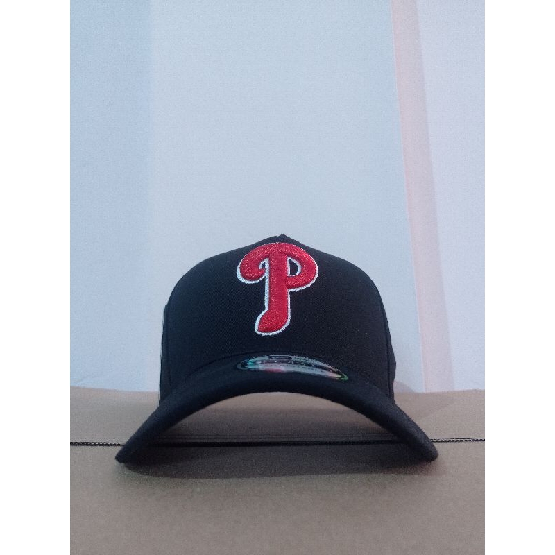 Jual logo P /merah list putih /bahan hitam / 9 forty / A frame / topi ...