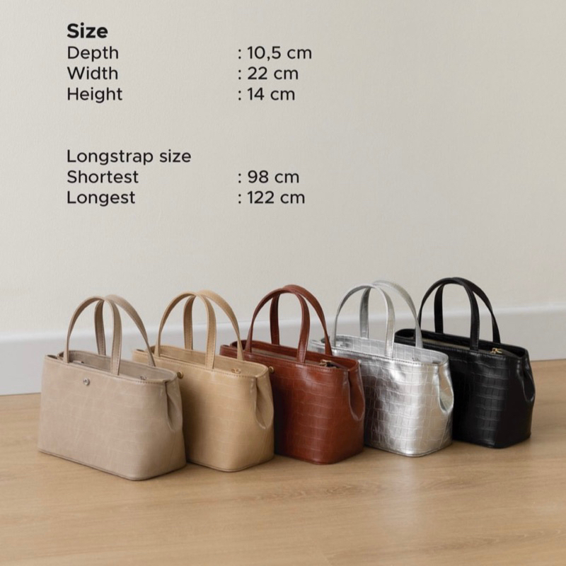 Jual Holdrey official MILA BAG (SMALL) TAUPE BRICK SILVER BLACK HITAM ...
