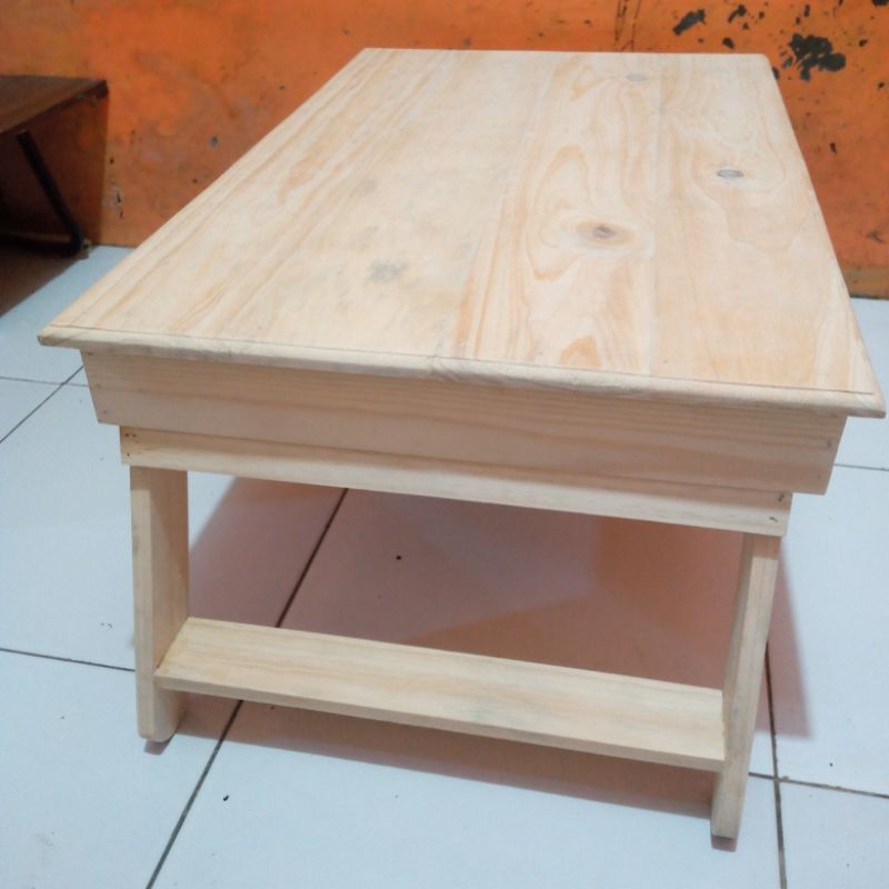 Jual Meja Laptop Lipat Kayu Pinus Ukuran Besar /Meja Belajar Lipat Kayu ...