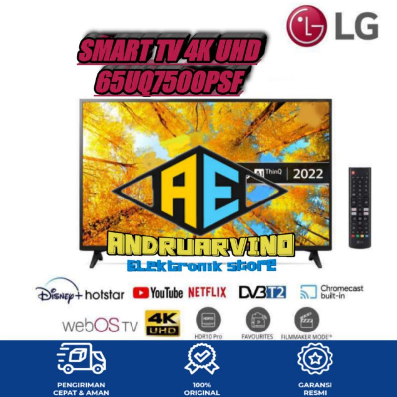 Jual LG 65UQ7500 4K UHD SMART LED TV 65 Inch 65UQ7500PSF 65UQ7500 NEW 2022 | Shopee Indonesia