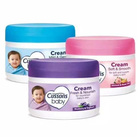 Jual CUSSONS BABY CREAM 50gr 100gr MILD GENTLE SOFT SMOOTH FRESH NOURISH BIRU PINK UNGU NEWBORN ...