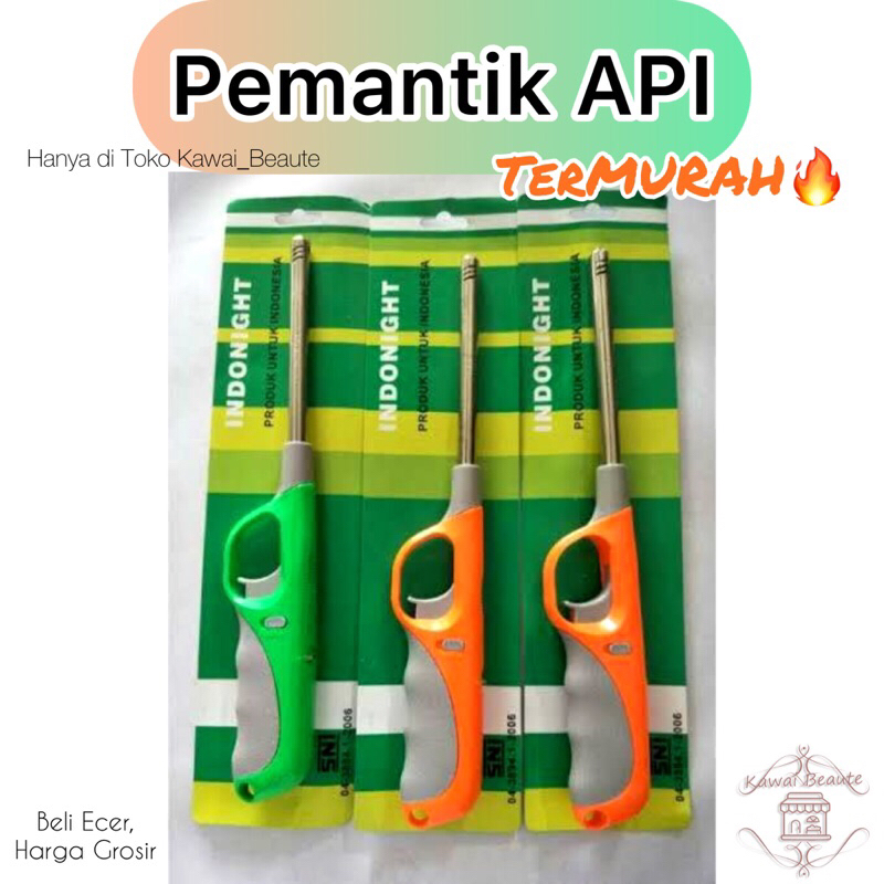 Jual Indonight Pemantik Gas Api / Korek Pemantik Kompor bisa isi ulang ...
