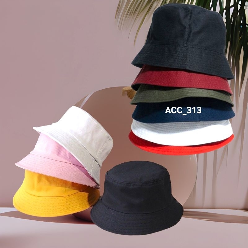 Jual TOPI Bucket hat polos | Shopee Indonesia
