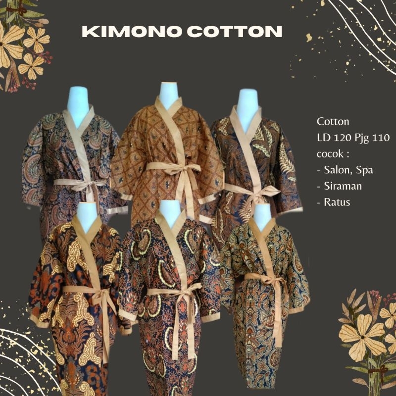 Jual Baju Tidur Kimono Batik Hotel Spa Jumbo Pria Wanita motif Jawa ...