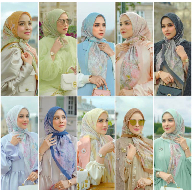 Jual BUTTONSCARVES THE PARISIAN SERIES PAKAI LOGO/PIN B GOLD LOOKLIKE ...