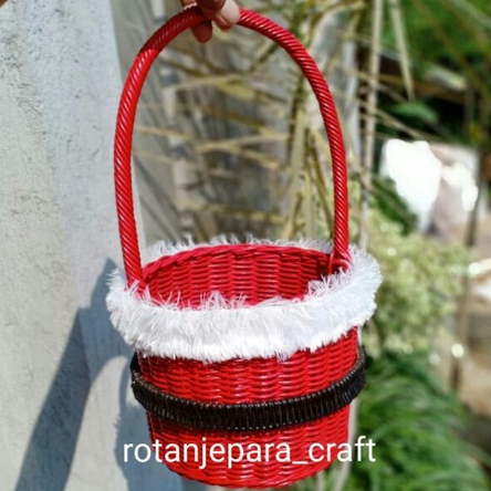 Jual keranjang rotan natal/rotan natal/parcel natal/hampers natal ...
