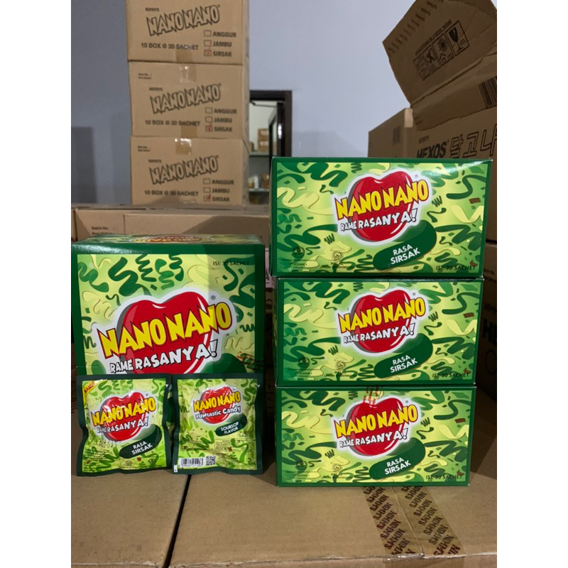 Jual Permen Nano Nano Rasa Sirsak Kemasan Box isi 30 bungkus | Shopee ...