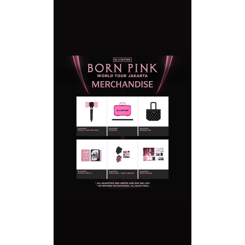 Jual [JASTIP] BORN PINK JAKARTA BLACKPINK MERCHANDISE | Shopee Indonesia