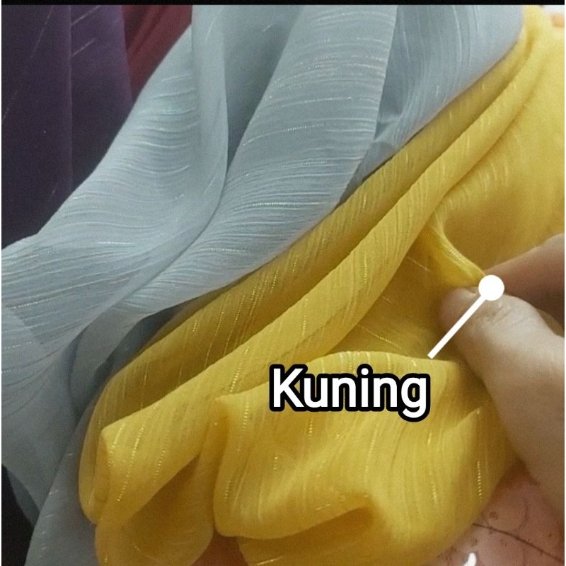 Jual bahan sifon crinkle serat kilap / kain chiffon lurex | Shopee ... Jual bahan sifon crinkle serat kilap / kain chiffon lurex | Shopee ...