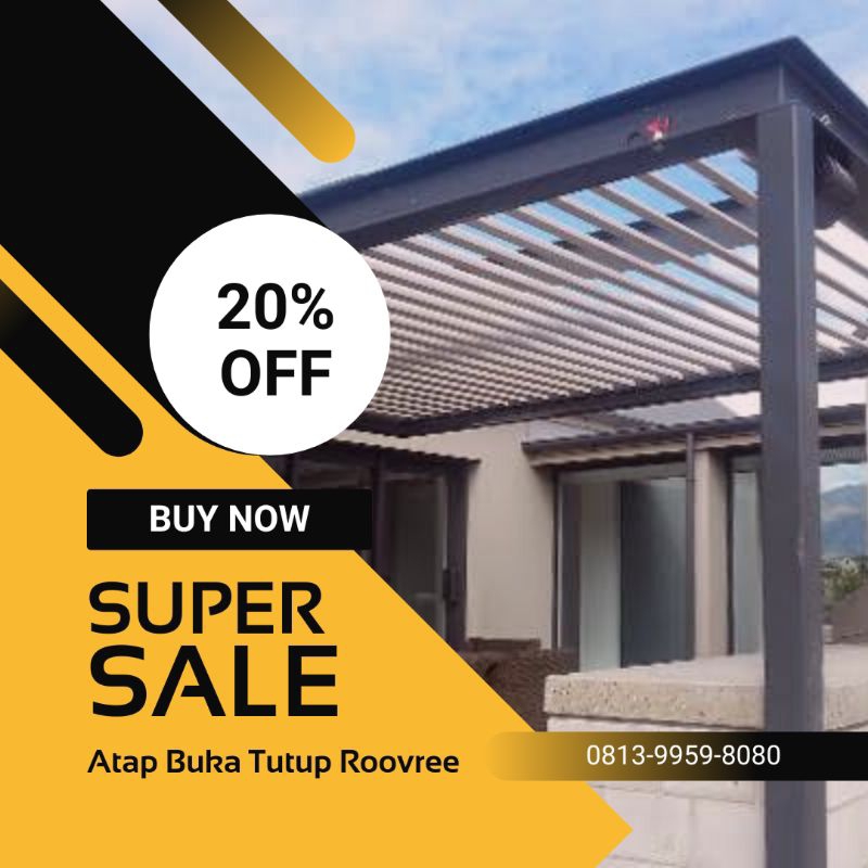 Jual Roovree Lovera Kanopi Atap Buka Tutup Otomatis | Shopee Indonesia