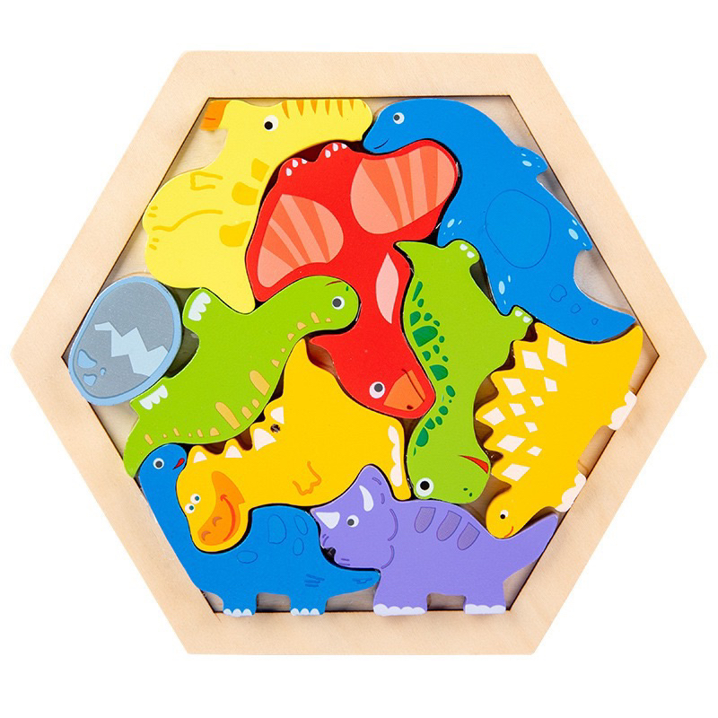 Jual Mainan anak / Mainan Edukasi 3D Puzzle Hexagon / Puzzle Kayu ...