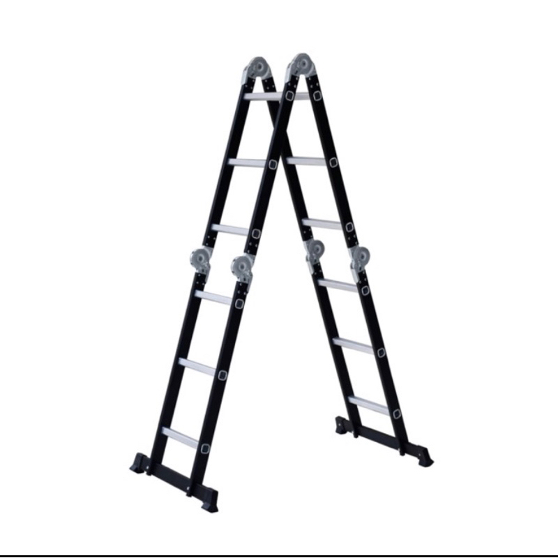 Jual Tangga lipat multi fungsi 3.3m warna hitam elegan alumunium steel ...