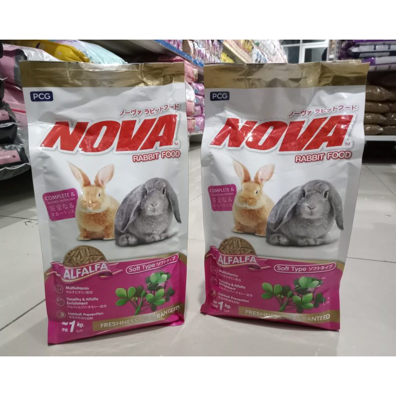 Jual nova rabbit 1kg makanan kelinci fresh pack | Shopee Indonesia