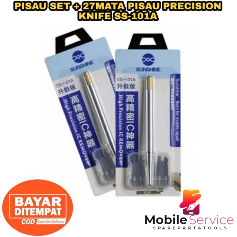 Jual PISAU IC / PISAU SET + 27 MATA PISAU PRECISION KNIFE SUNSHINE SS ...