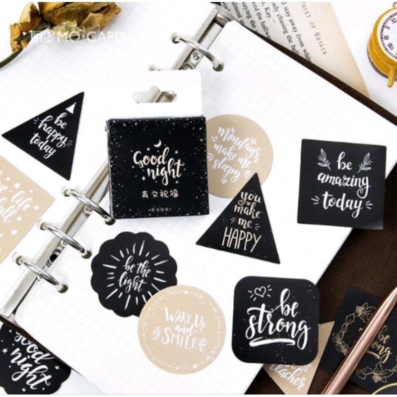 Jual Q817 - 45Pcs Sticker Tulisan / Pak Stiker Motif Tulisan Bahasa ...