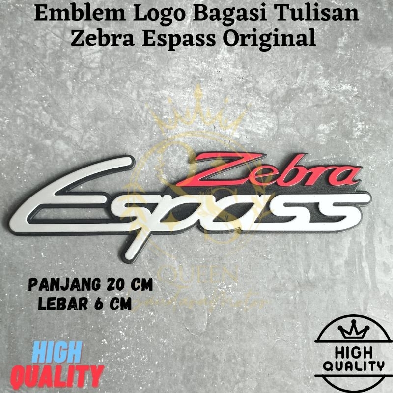 Jual Emblem Logo Bagasi Tulisan Zebra Espass Original | Shopee Indonesia