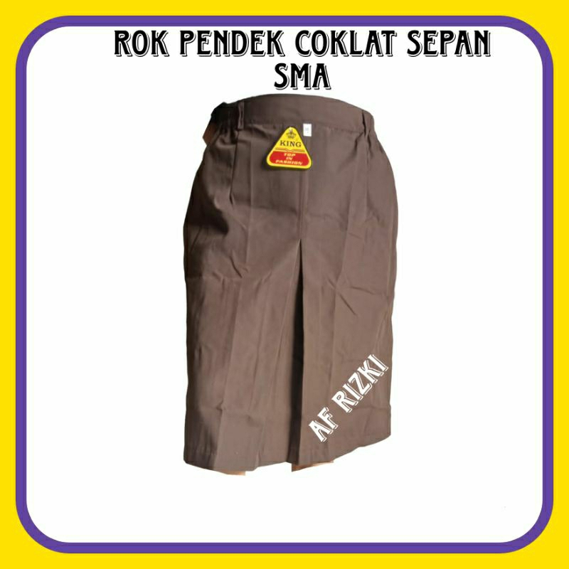 Jual Rok Coklat Pendek Sepan SMA Rok Seragam Sekolah | Shopee Indonesia