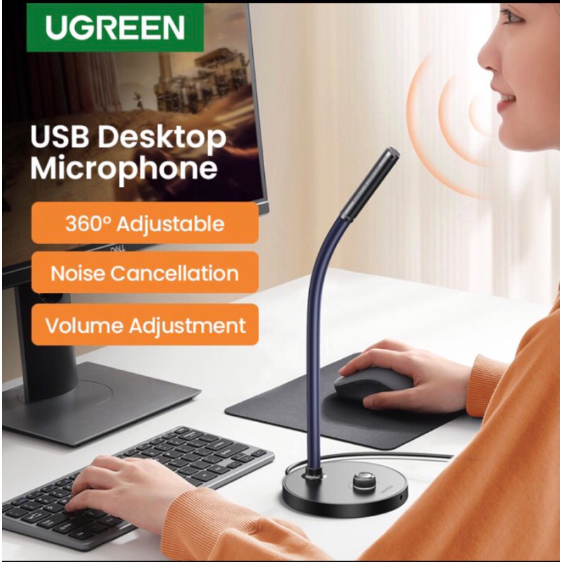 Jual Ugreen Microphone Mic External For PC Laptop Komputer Streming ...