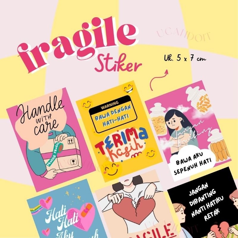Jual STIKER FRAGILE UNIK, CUTE FRAGILE STICKER | Shopee Indonesia