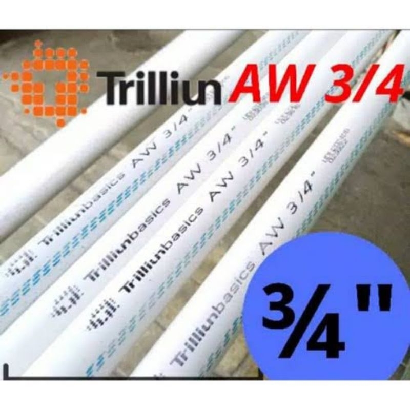 Jual Pipa PVC 3/4 AW Trilliun - Potongan 1 meteran Kualitas TEBAL ...