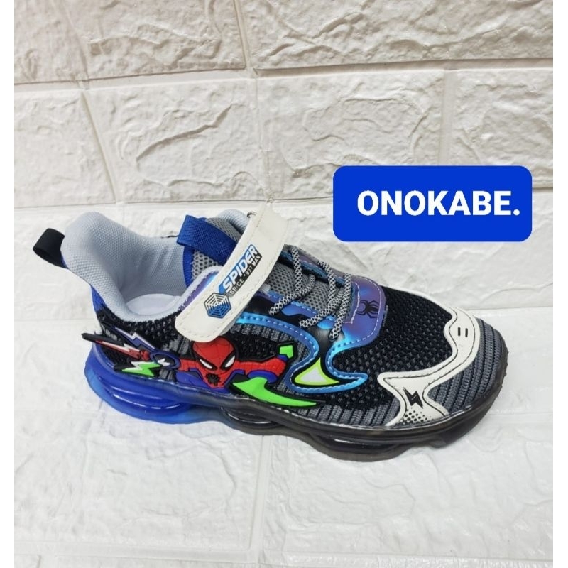 Jual Murah Sepatu Spiderman Non LED / Tanpa Lampu / Sneakers anak tk ...