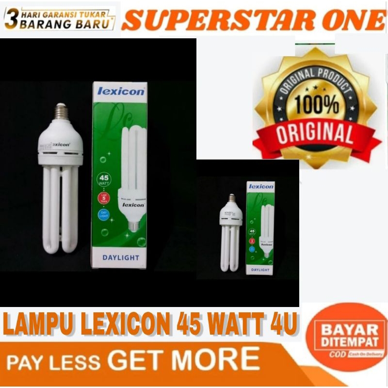 Jual Lampu Lexicon 45 Watt 4U Lampu Jumbo Jari 4 Lexicon 45 Watt Hemat Energi | Shopee Indonesia
