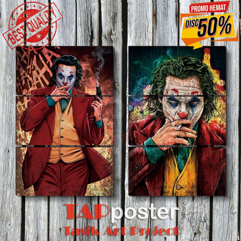 Jual TAP Poster Kayu | Poster Joker | Pajangan Dinding | Hiasan Dinding ...