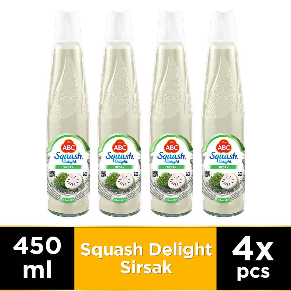 Jual ABC Sirup Squash Delight Sirsak 450 ml - Multi Pack 4 pcs | Shopee Indonesia