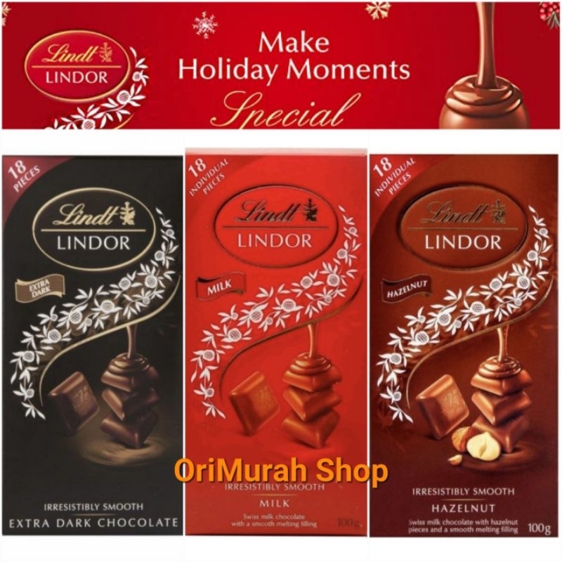 Jual Lindt Lindor Chocolate Irresistibly Smooth Coklat Hazelnut Milk ...