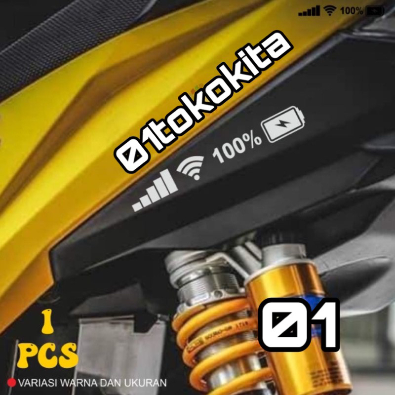 Jual STICKER CUTING MOBIL MOTOR SINYAL HP WIFI BATERAI STIKER CUTING ...