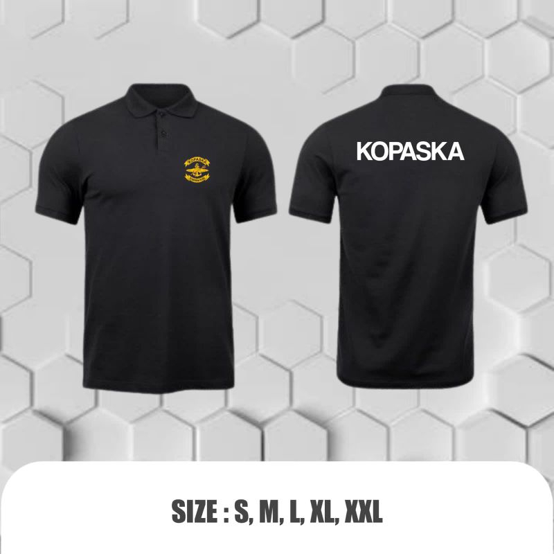 Jual BAJU POLO BERKERAH KOPASKA PASUKAN KATAK LOGO DEPAN BELAKANG ...