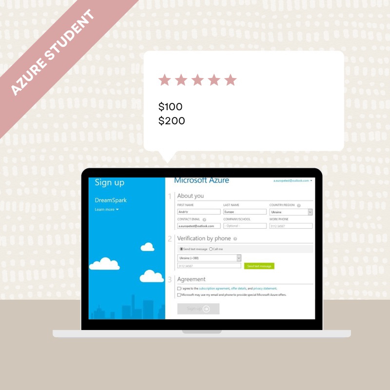 Jual Akun Microsoft Azure Student Credit $100 $200 1 bulan | LEGAL ...