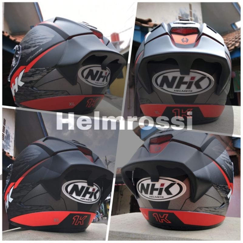 Jual Spoiler 3D Helm NHK GP 1000 Hitam Doff Hitam Glossy Putih Free 3M ...