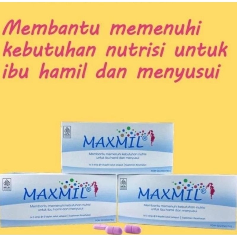 Jual Maxmil Vitamin Ibu Hamil Box Isi 30 Tablet | Shopee Indonesia