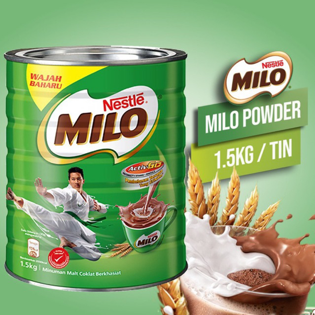 Jual (1.5kg) Milo 3 In 1 Kaleng Original Terbaru Termurah Lebih Coklat ...