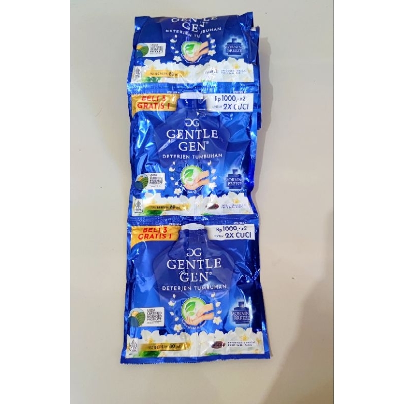 Jual GENTLE GEN Deterjen Cair Sachet [ 1 pak = 12 BONUS 4 ] / sabun ...