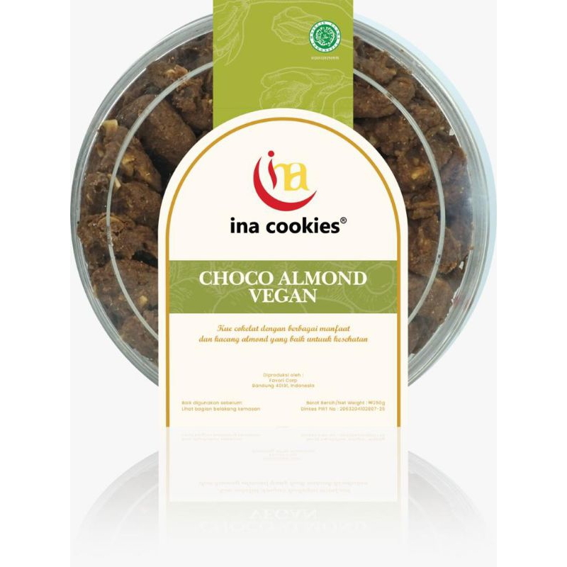 Jual Ina Cookies Choco Almond Vegan | Shopee Indonesia