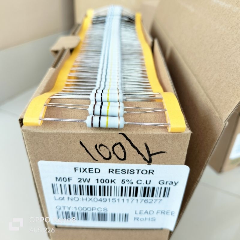 Jual Resistor 2W 100K Taiwan R 2W 100k Roll | Shopee Indonesia