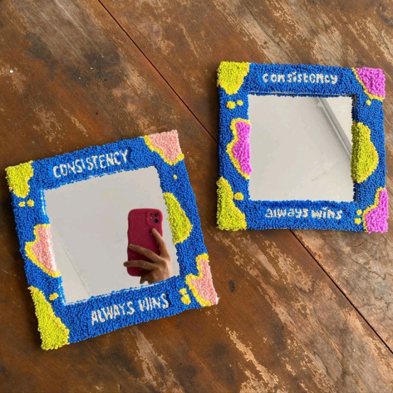 Jual Persona Cermin punch needle Quotes rug mirror | Shopee Indonesia